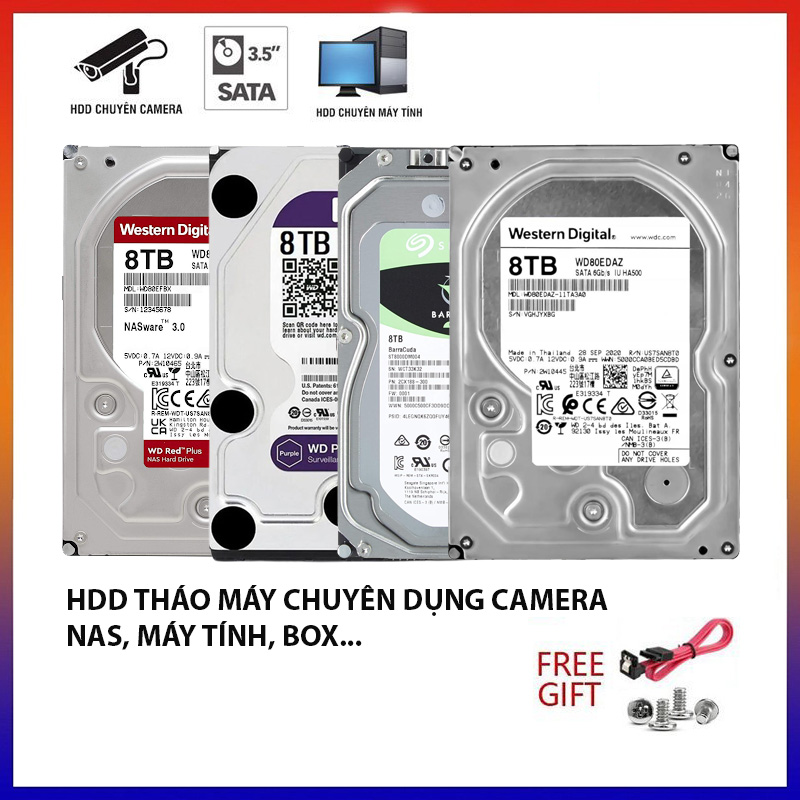 Ổ Cứng HDD 8TB | 6TB | 4TB | 3TB | 2TB | 1TB Dùng đầu ghi Camera, Máy ...