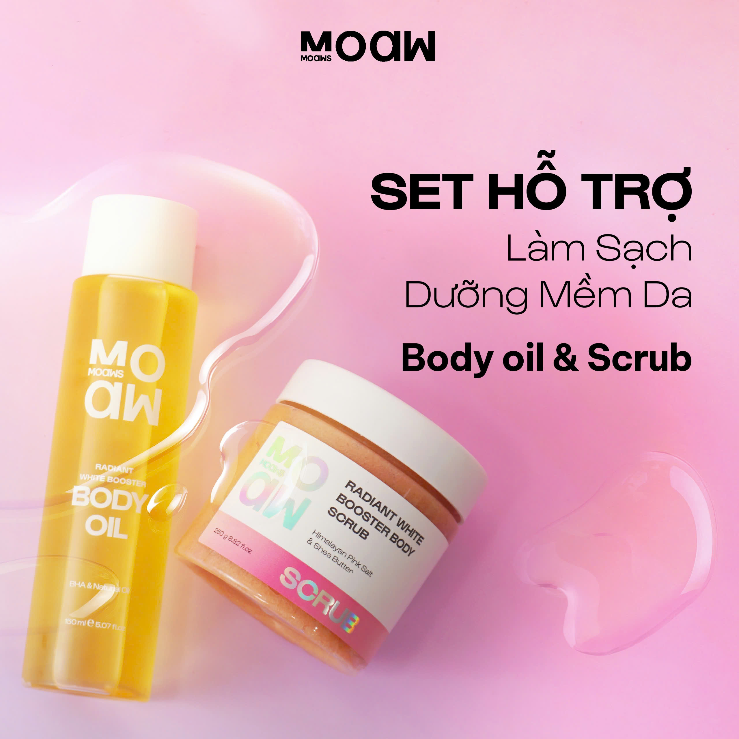Combo Chăm Sóc Da Dưỡng Sáng Mờ Thâm MOAW MOAWS Giúp Da Căng Mịn - Body ...