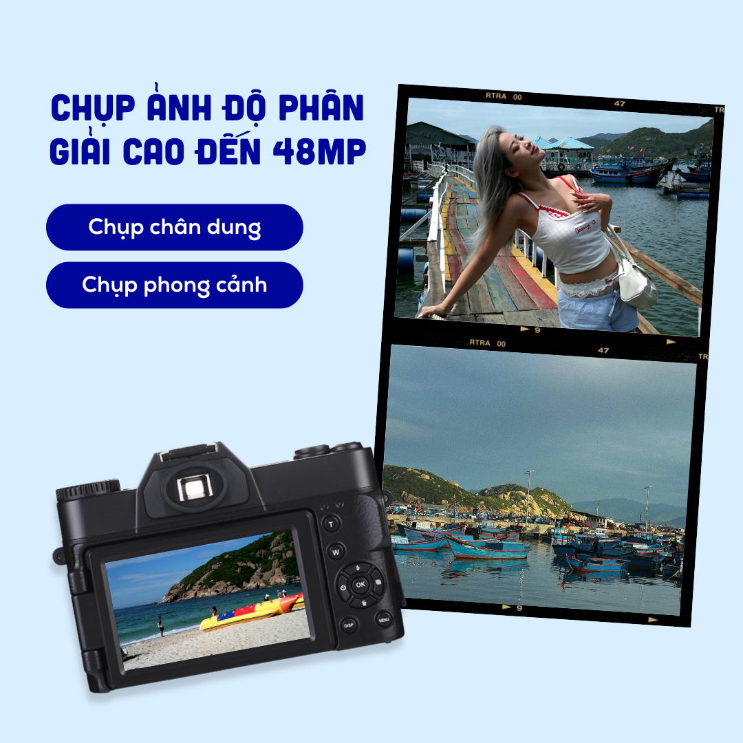 Máy Quay Chụp Ảnh Retro, Anh Phi Bán Táo, Chất Lượng Hình Ảnh 4K PRO ...