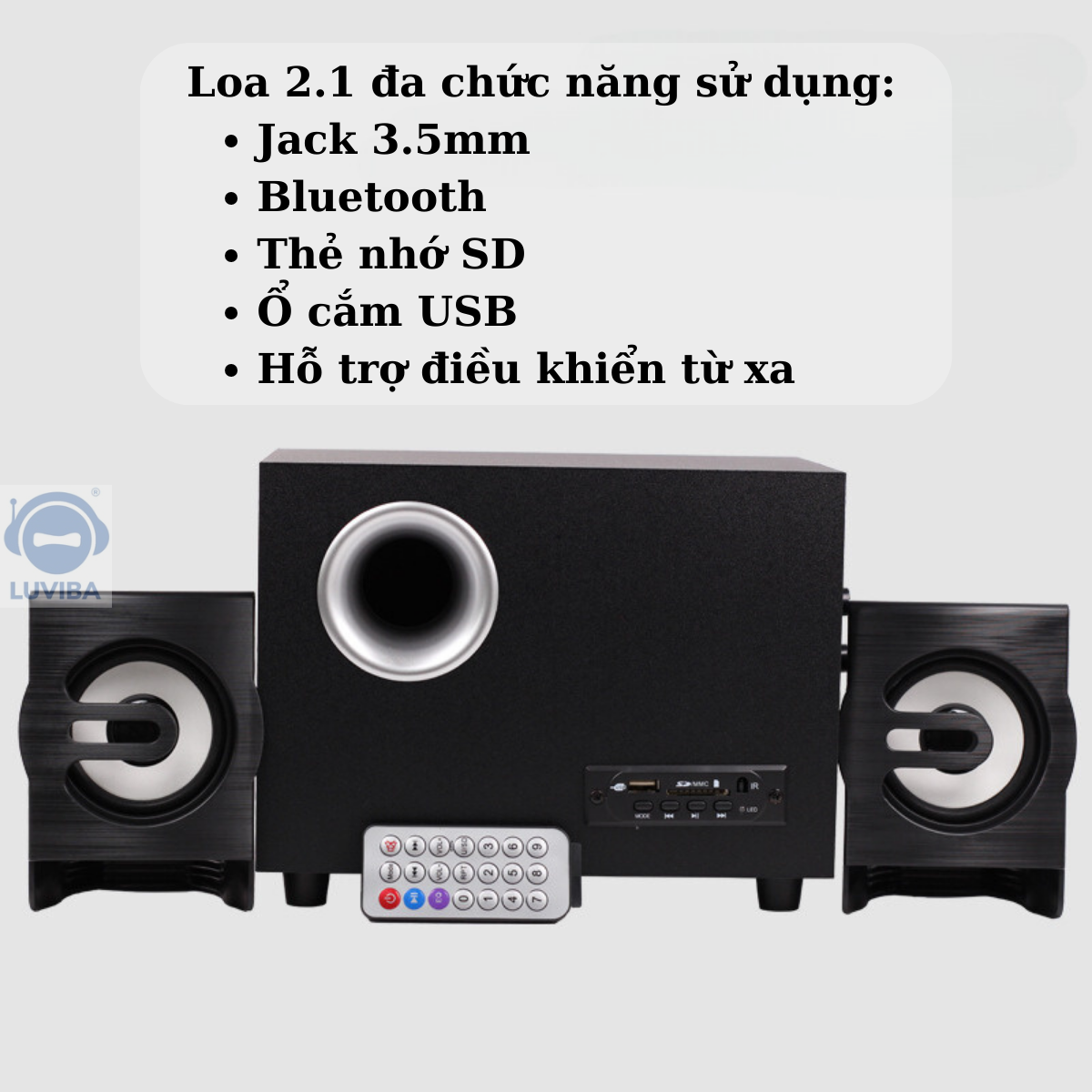Loa bluetooth vi tính mini bass mạnh, loa máy tính pc laptop điện thoại ...