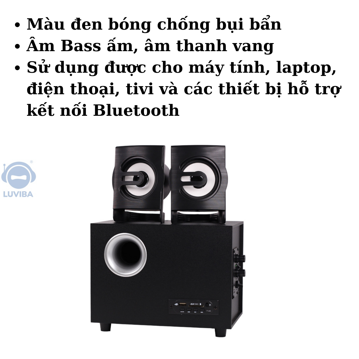 Loa bluetooth vi tính mini bass mạnh, loa máy tính pc laptop điện thoại ...