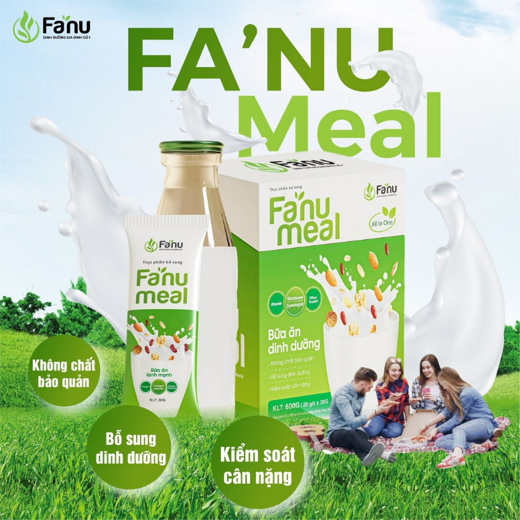 Sữa Hạt Dinh Dưỡng FANU MEAL bữa phụ thay thế đầy đủ dinh dưỡng cho trẻ ...