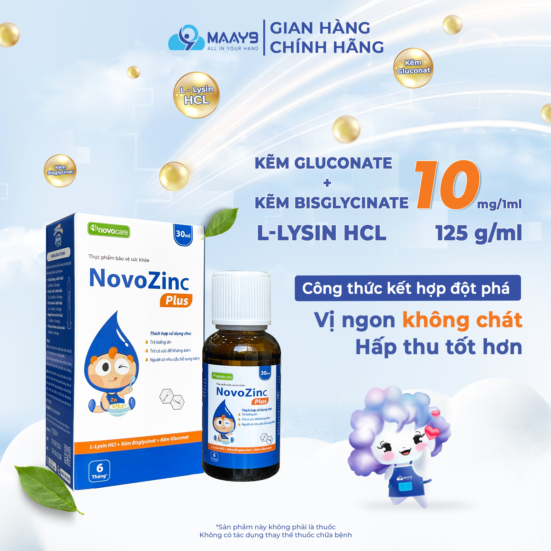 KẼM HỮU CƠ NOVOCARE NovoZinC drops - plus giúp ăn ngon, giảm biếng ăn ...