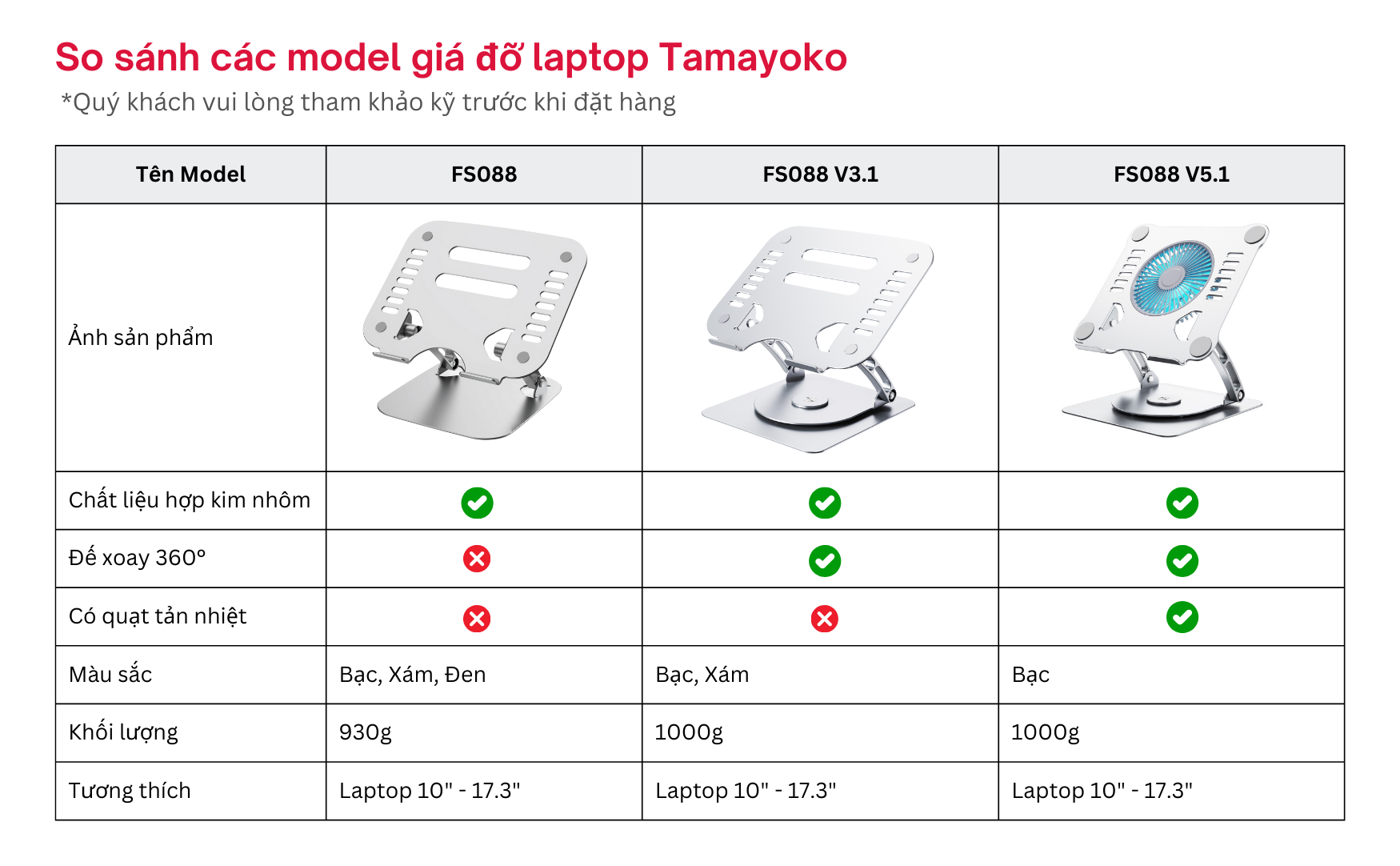 Giá Đỡ Máy Tính Laptop Tamayoko Hợp Kim Nhôm Cao Cấp Xoay 360 Độ Có ...