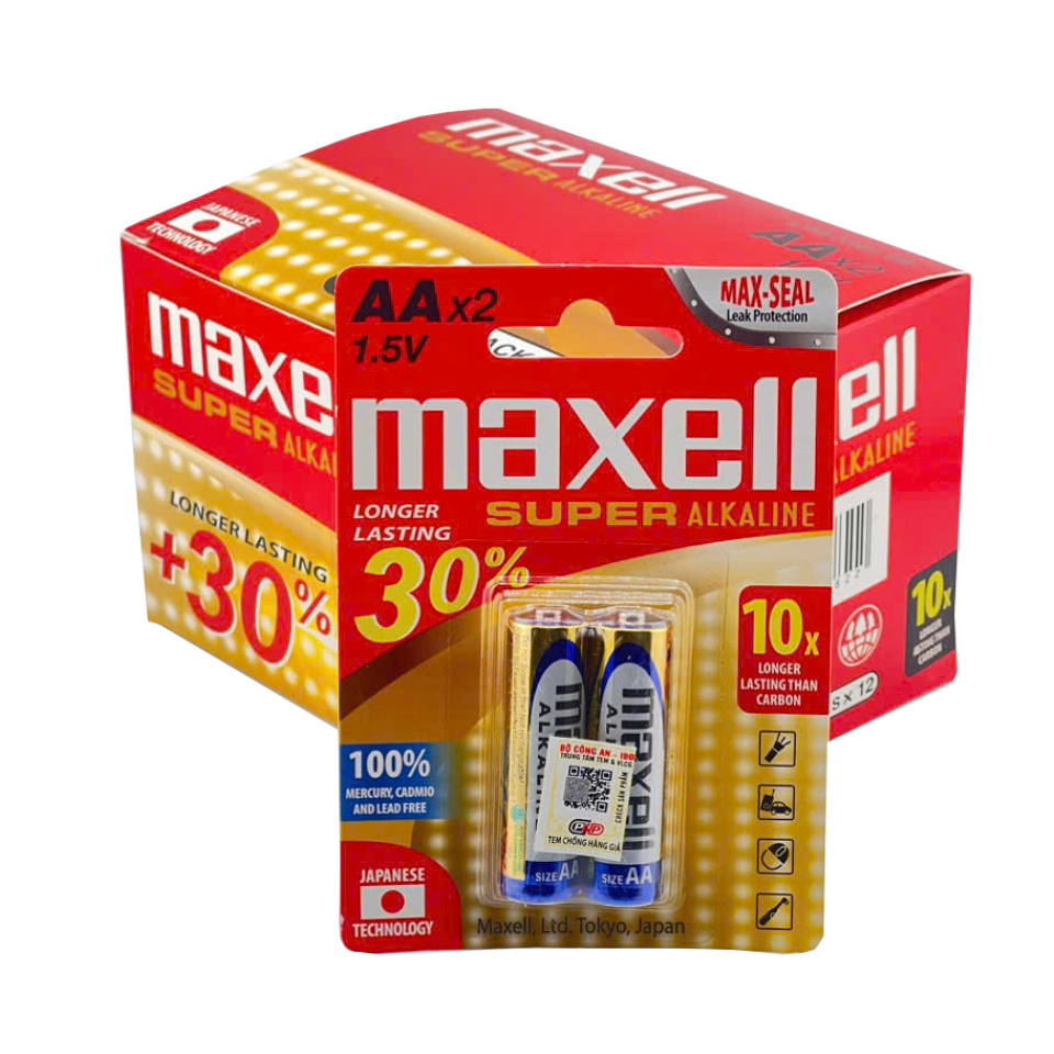 Pin AA , Pin AAA Maxell SUPER ALKALINE Chính Hãng Siêu Bền | Shopee ...