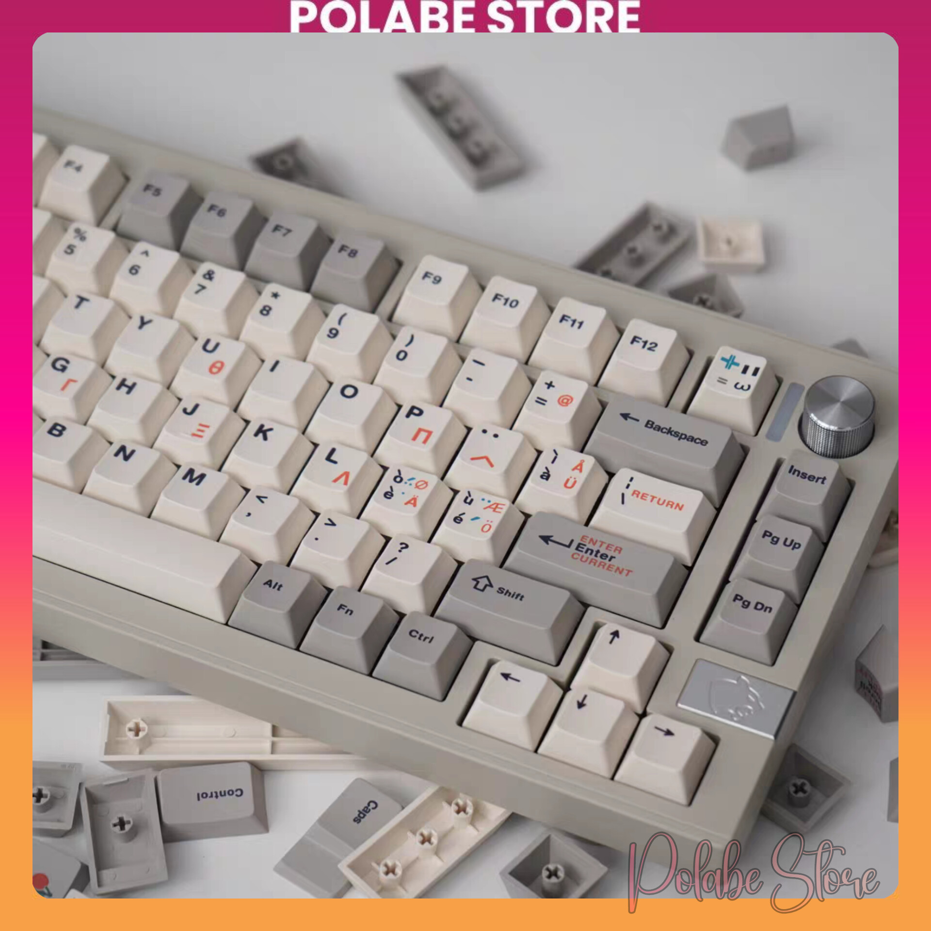 Keycap Cherry Retro 9009 Latin Cherry Profile chất liệu PBT bàn phím cơ ...