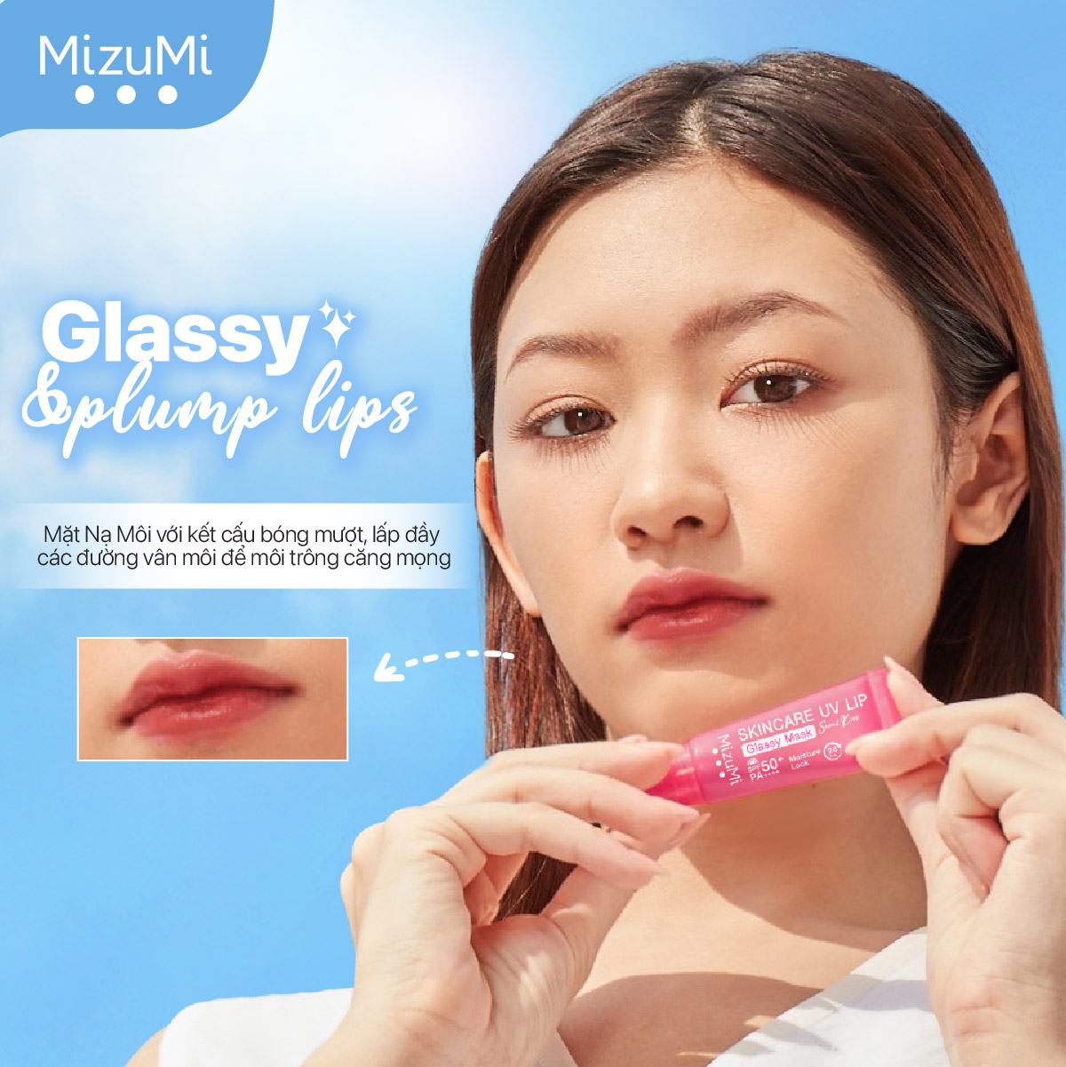 Mặt Nạ Môi Chống Nắng MizuMi Skincare UV Lip Glassy Mask Clear / Seoul Kiss 8ml | Shopee Việt Nam