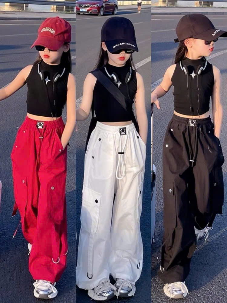 [Pure Born Kids] Quần jogger có dây, Quần ống suông túi hộp dành cho bé ...