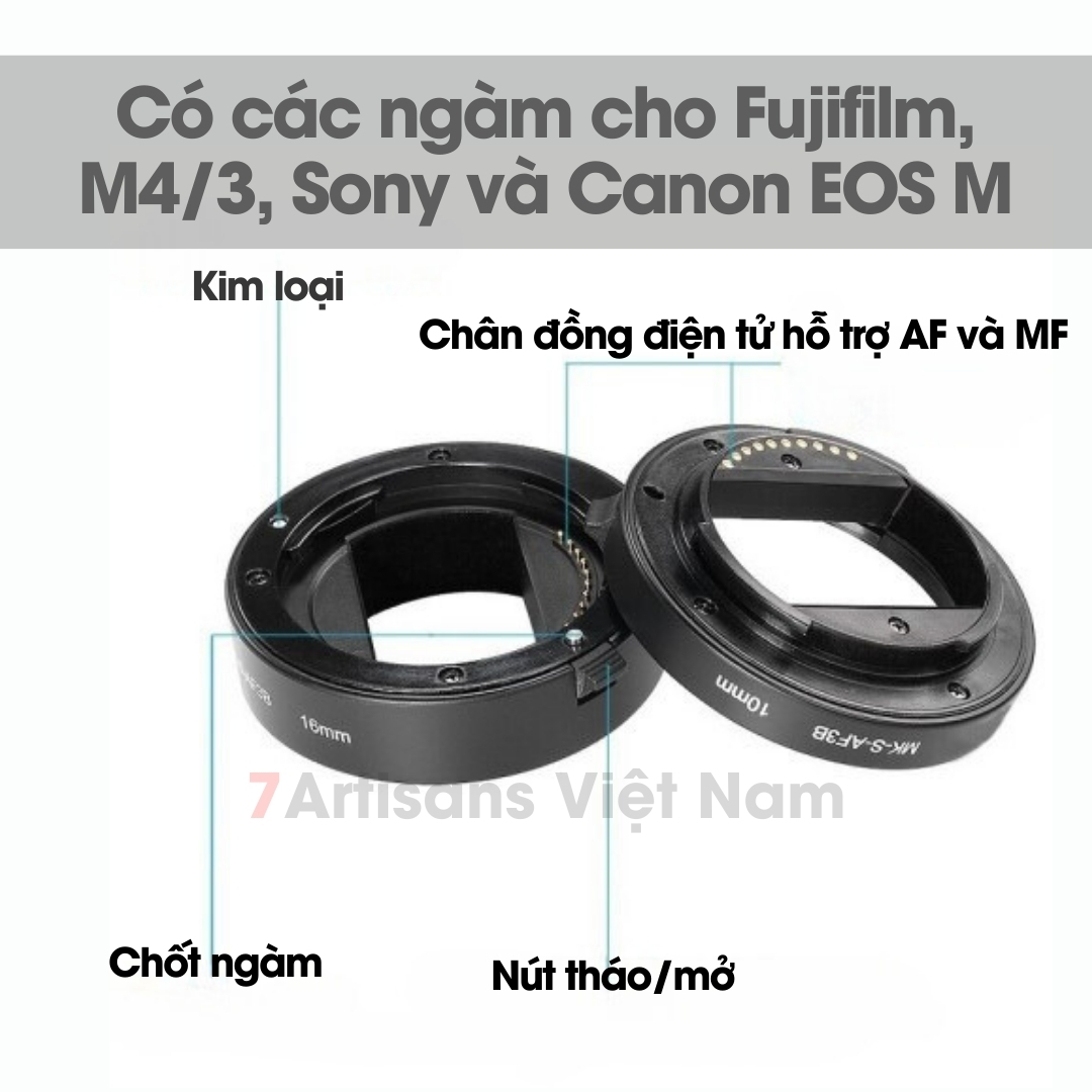 Combo 2 ống Tube Macro AF Meike MK-S-AF3A dành cho máy ảnh Fujifilm ...