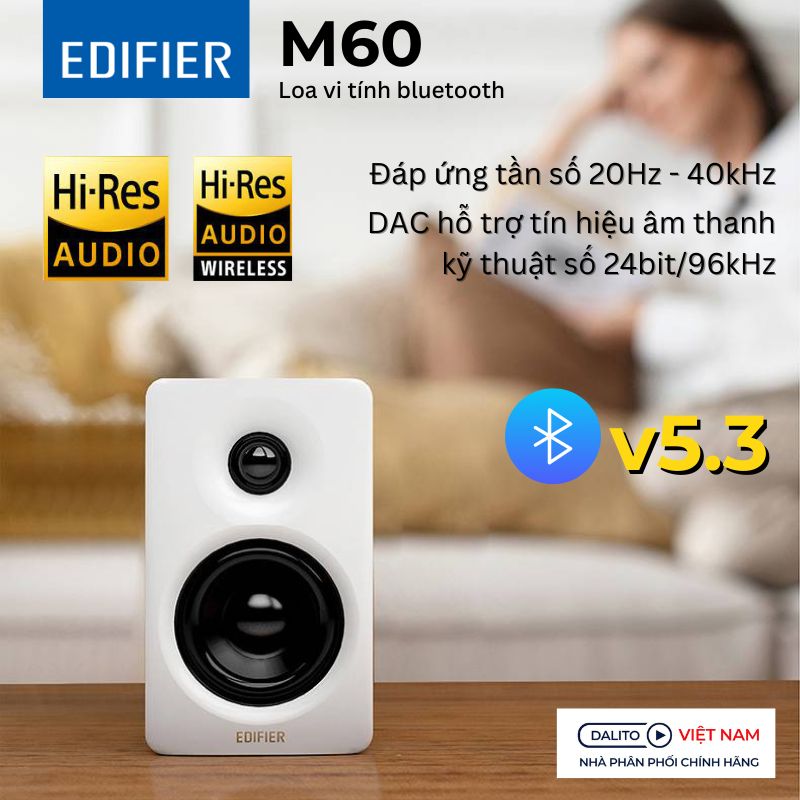 Loa Edifier M60 Bluetooth 5.3, Âm thanh Hires Audio, codec LDAC, Công suất 66W - Bảo hành 12 ...