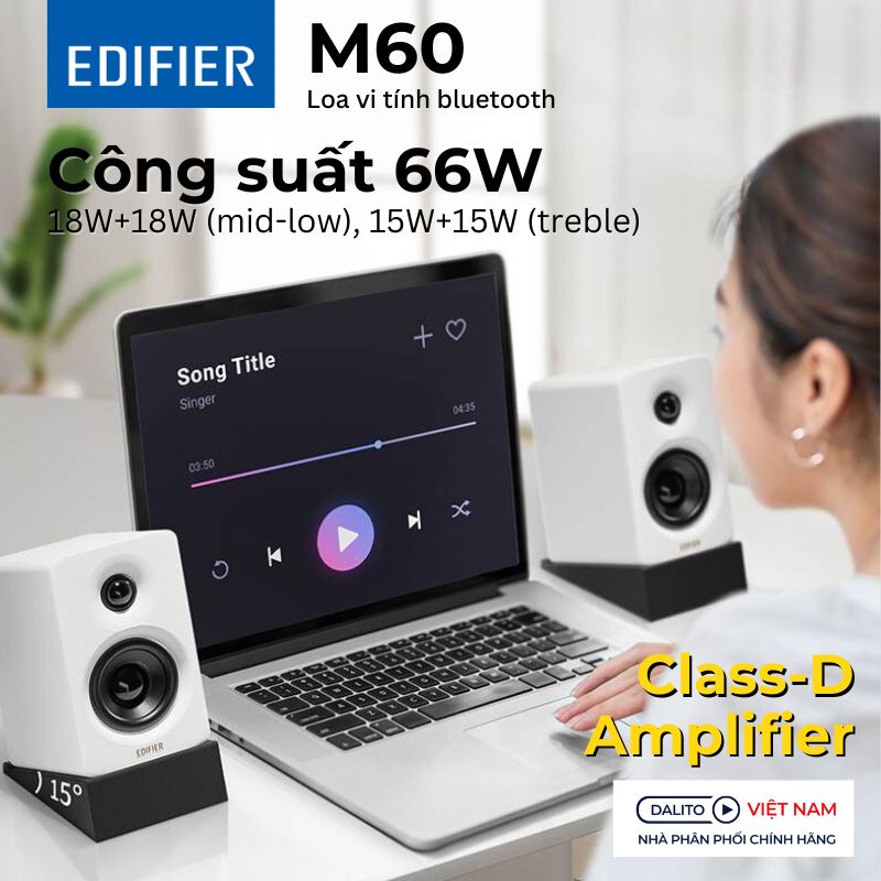 Loa Edifier M60 Bluetooth 5.3, Âm thanh Hires Audio, codec LDAC, Công suất 66W - Bảo hành 12 ...