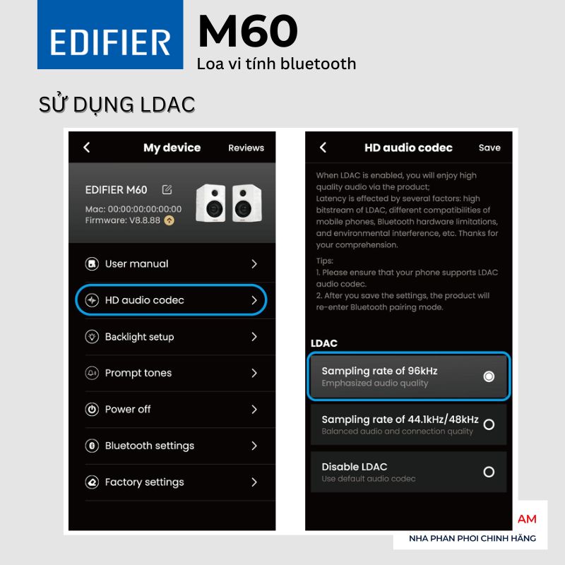 Loa Edifier M60 Bluetooth 5.3, Âm thanh Hires Audio, codec LDAC, Công suất 66W - Bảo hành 12 ...