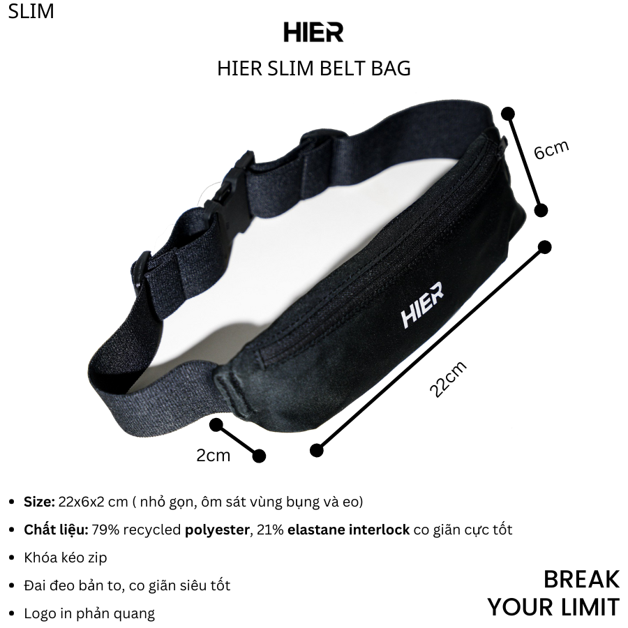 Túi đeo hông chạy bộ Adi.das IB2390 xuất xịn mỏng nhẹ bền co giãn tốt ...
