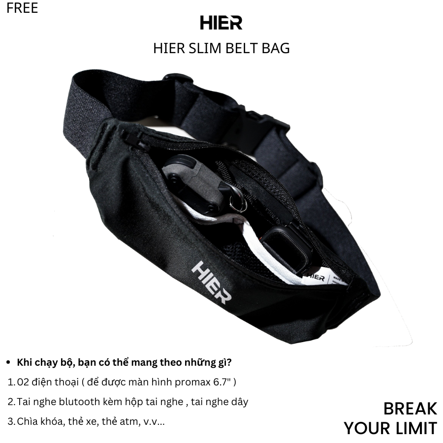 Túi đeo hông chạy bộ Adi.das IB2390 xuất xịn mỏng nhẹ bền co giãn tốt ...