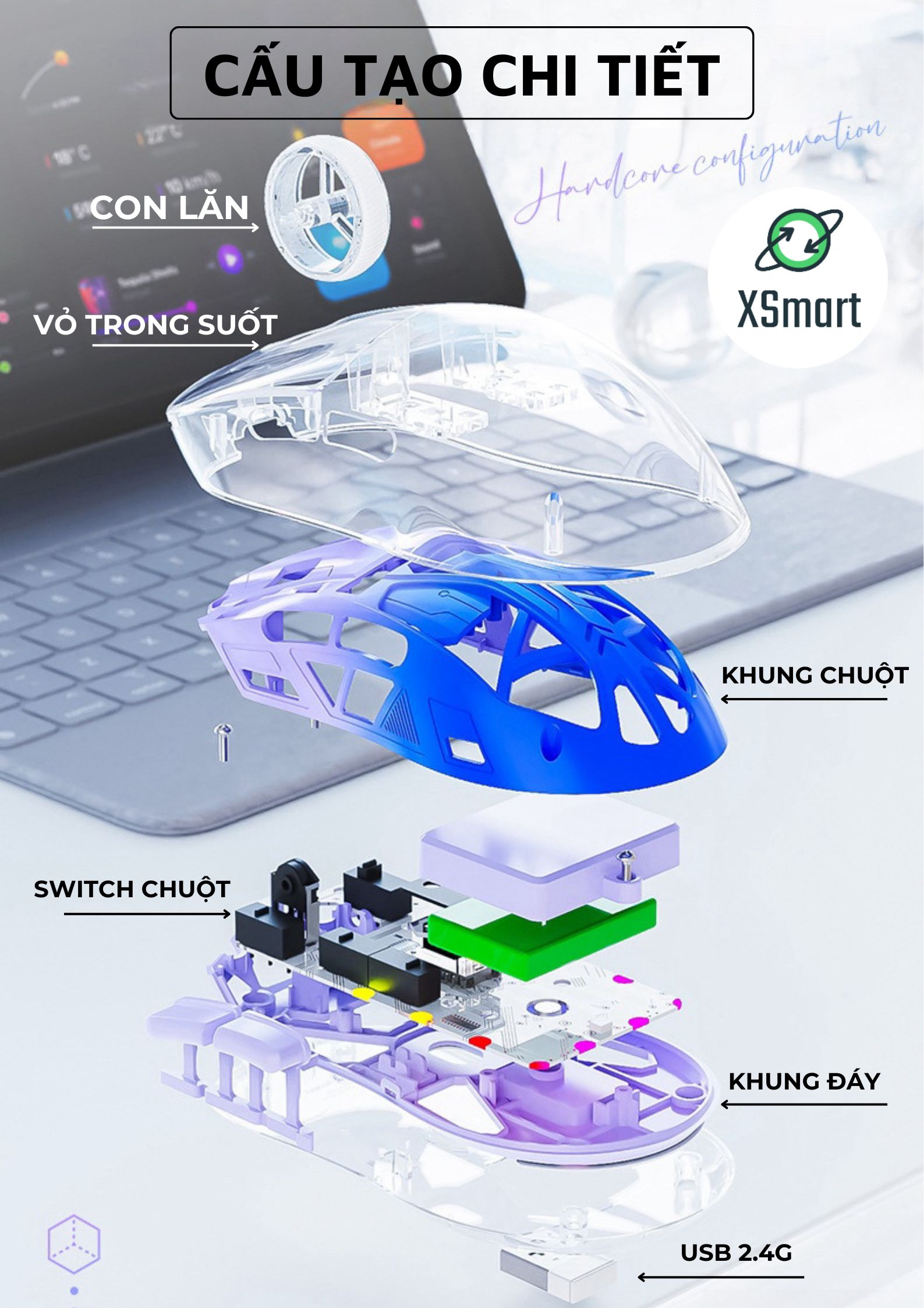 Chuột Không Dây Bluetooth Free Wolf A2 LED RGB 2 Mode Chip Original ...