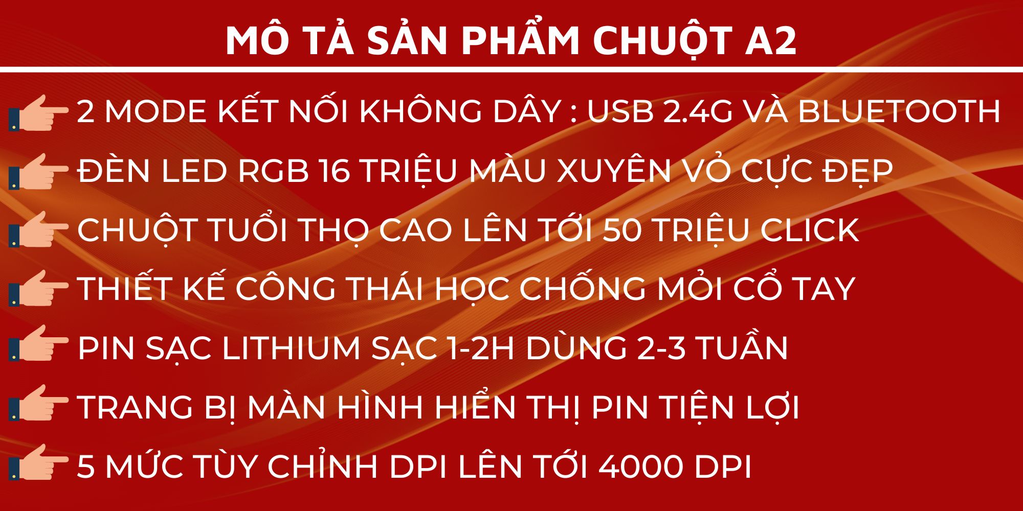 Chuột Không Dây Bluetooth Free Wolf A2 LED RGB 2 Mode Chip Original ...