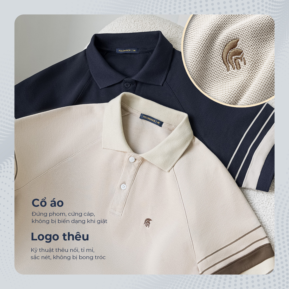 Áo polo nam THOMAS vải cá sấu cotton interlock xuất xịn, nam tính thanh lịch sang trọng ...