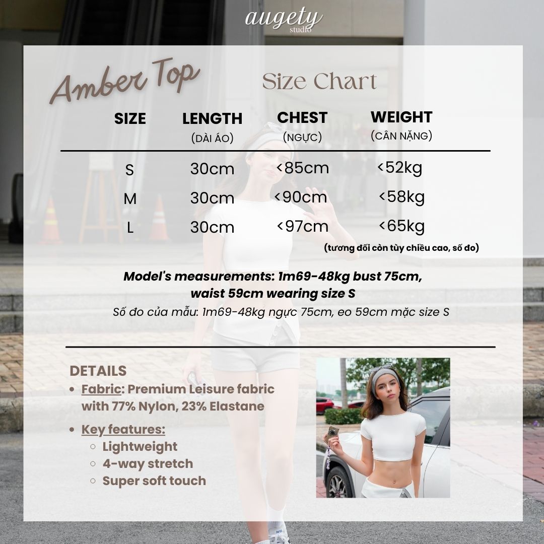 Áo Croptop Form Ôm Cổ Thuyền Augety Studio Amber Top | Shopee Việt Nam