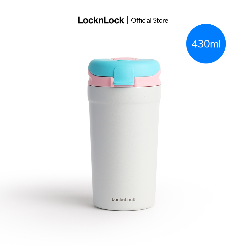 Ly giữ nhiệt LocknLock Dual Flip Tumbler LHC4290 LHC4298, 320ml 430ml kèm ống hút - K-MALL ...
