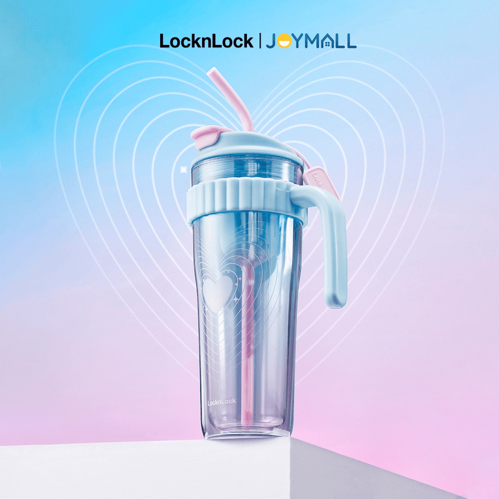 Ly nhựa 2 lớp có tay cầm 890ml LocknLock HAP538, Hàng chính hãng, kèm ...