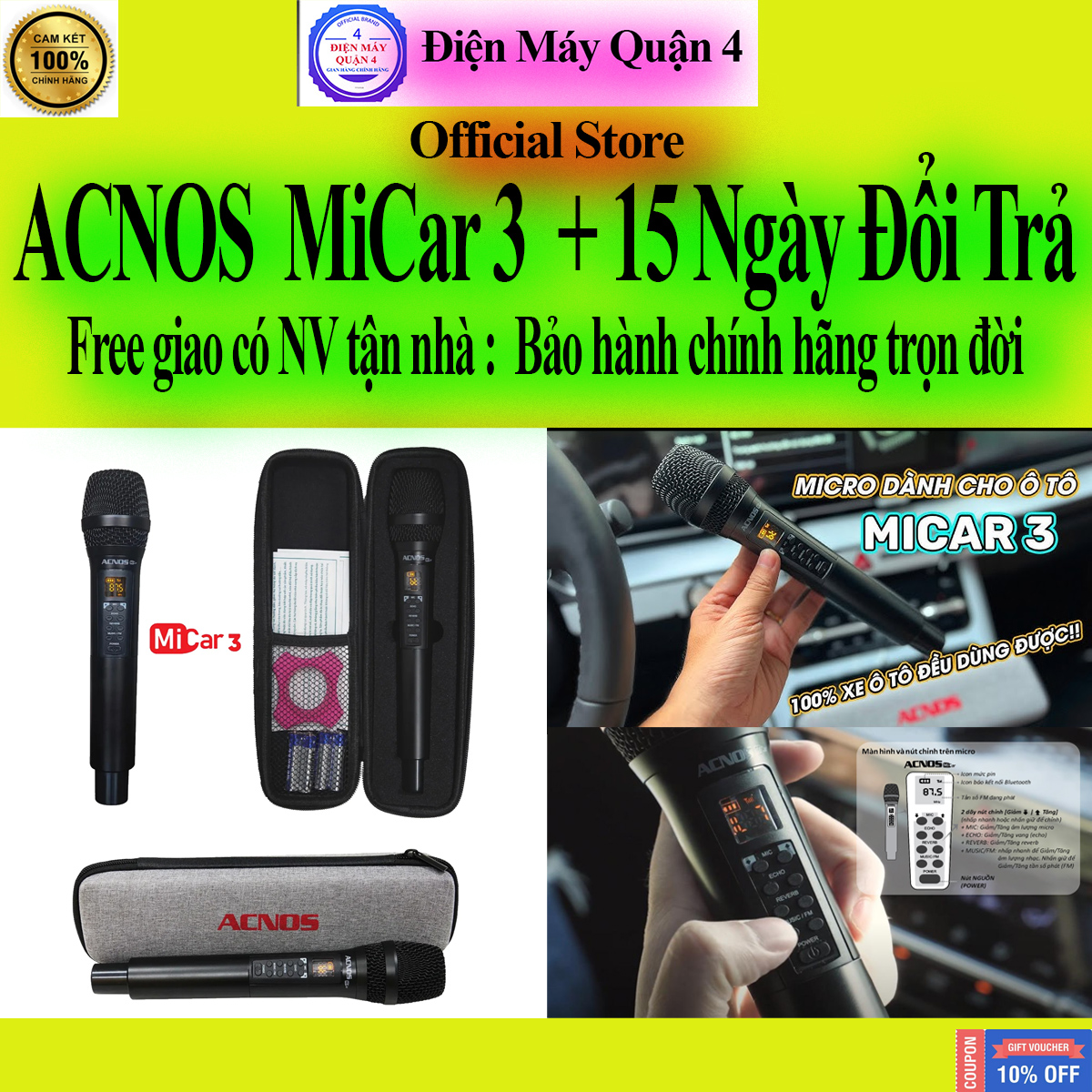 Acnos Micar 3 , Micro Acnos Micar3 / Mi car 3 - Hàng Chính Hãng - Tặng kèm chống lăn | Shopee ...