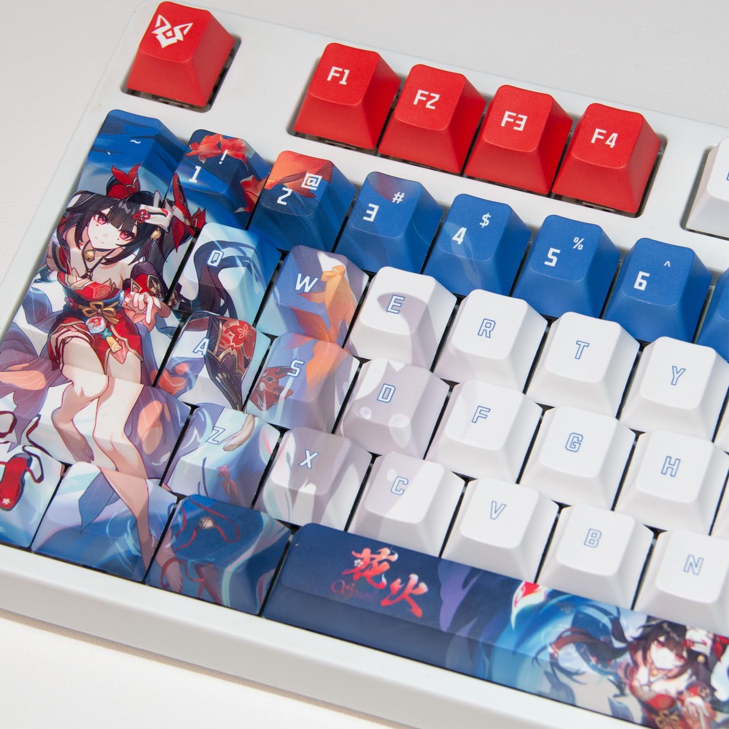 Keycap Honkai: Star Rail Sparkle thick PBT xuyên led in dyesub 5 mặt ...