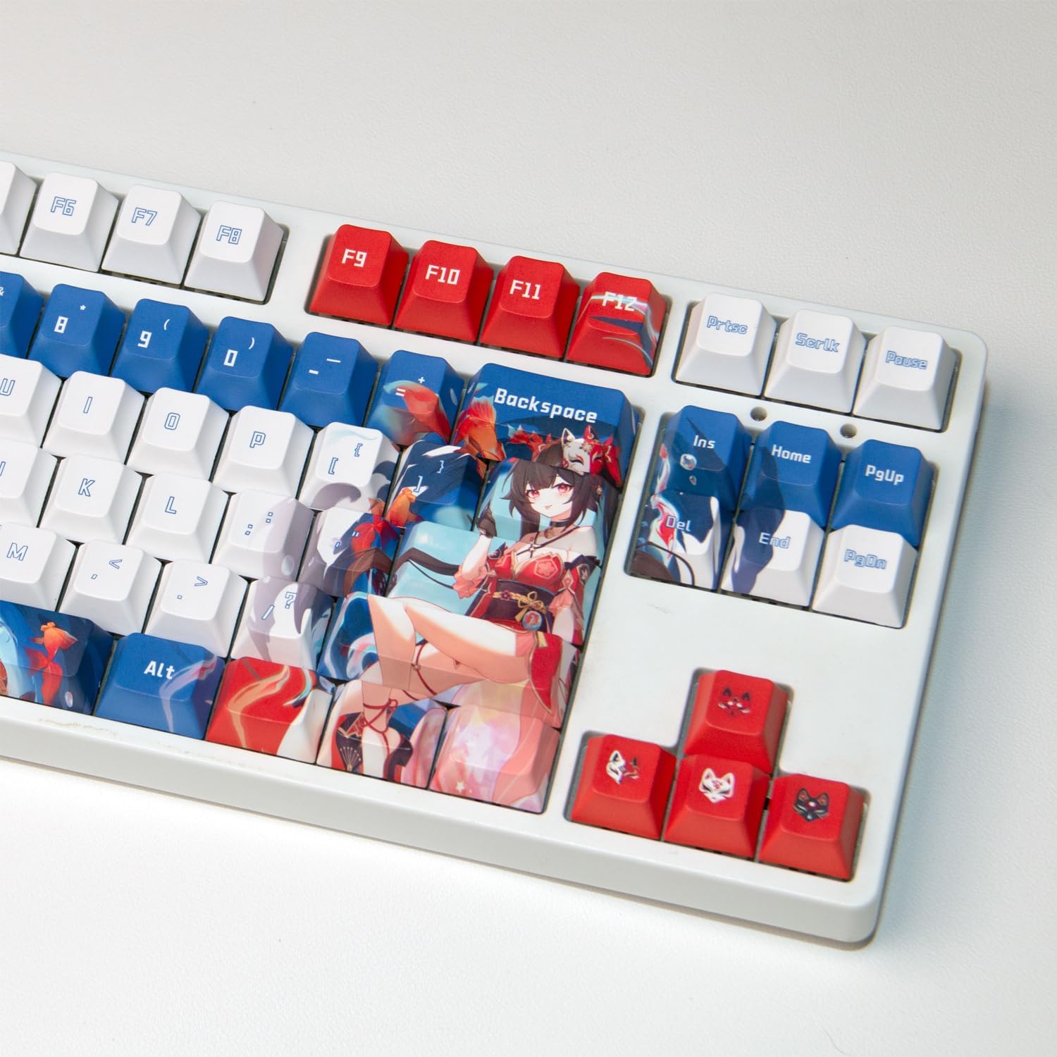 Keycap Honkai: Star Rail Sparkle thick PBT xuyên led in dyesub 5 mặt ...