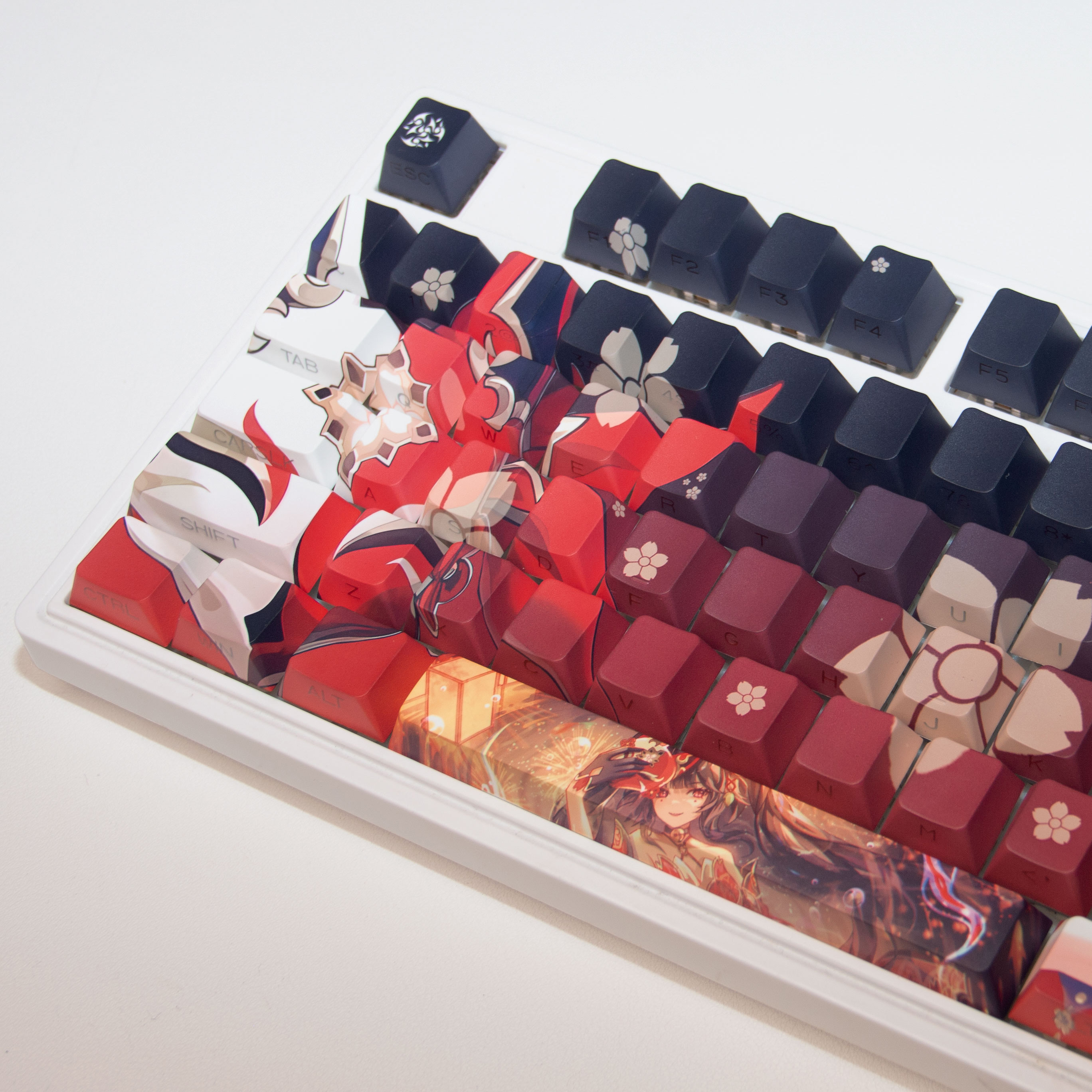 Keycap Honkai: Star Rail Sparkle thick PBT xuyên led in dyesub 5 mặt ...