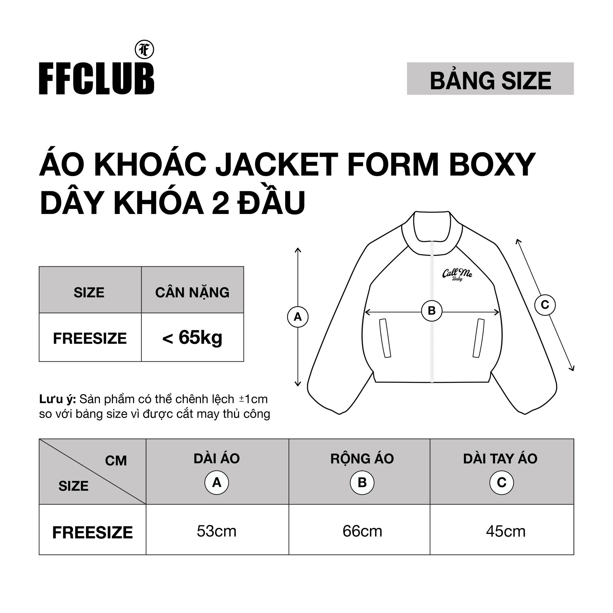 ÁO KHOÁC JACKET FORM BOXY DÂY KHÓA 2 ĐẦU FFCLUB MIX | Shopee Việt Nam