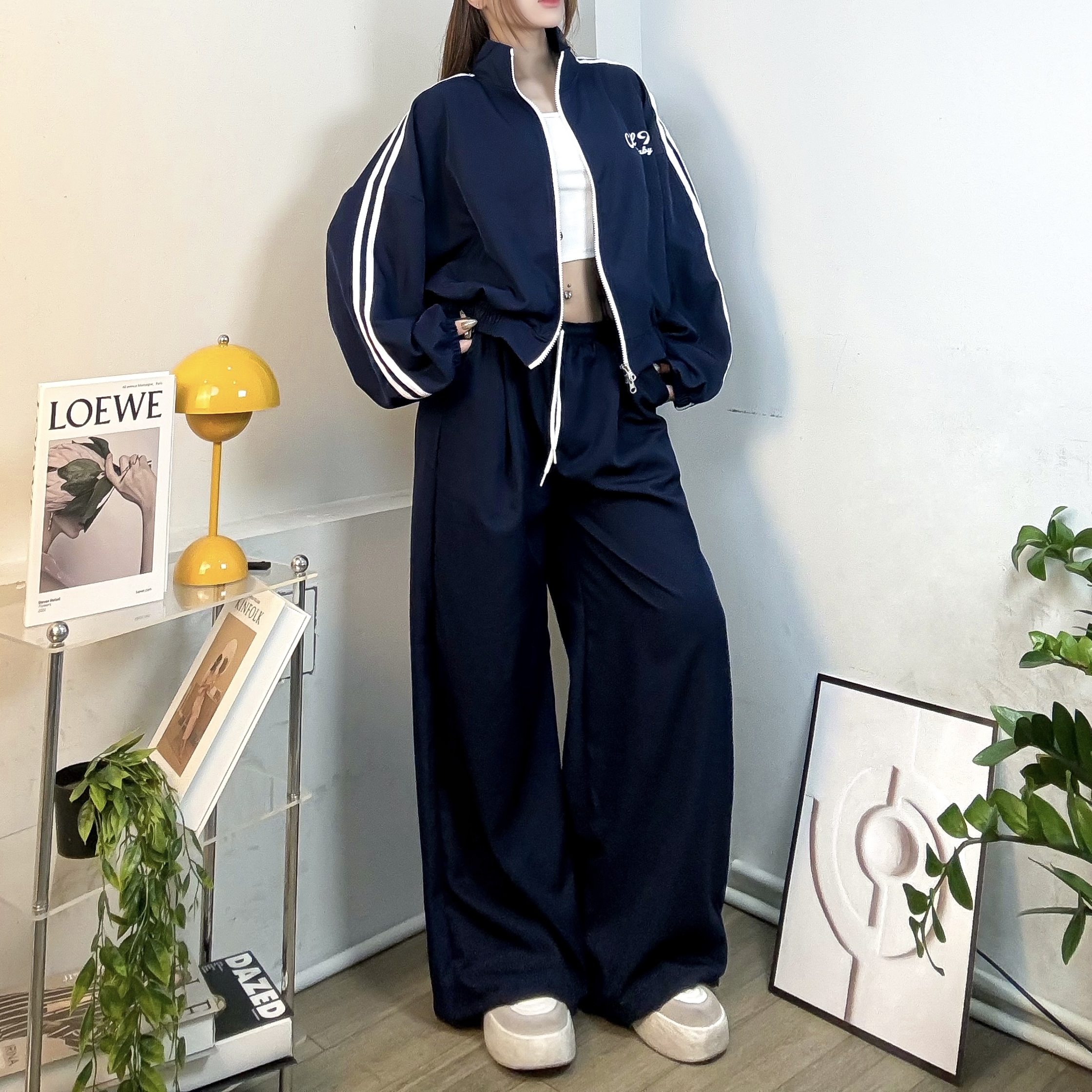 ÁO KHOÁC JACKET FORM BOXY DÂY KHÓA 2 ĐẦU FFCLUB MIX | Shopee Việt Nam