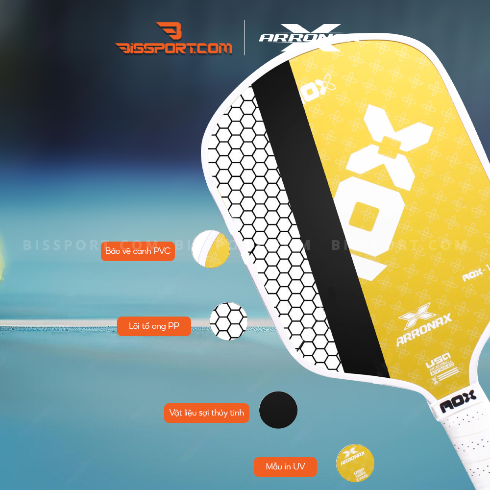 Vợt Pickleball Chính Hãng Arronax AOX - Màu Đen - Thiết Kể Trẻ Trung ...
