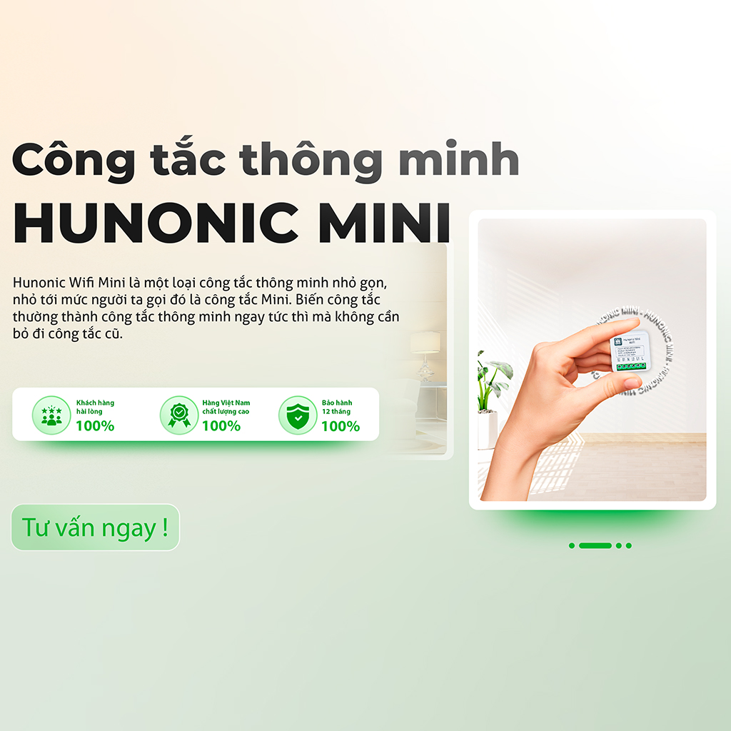 Công Tắc Thông Minh Wifi Mini Hunonic, Công Tắc Điều Khiển Qua Điện ...