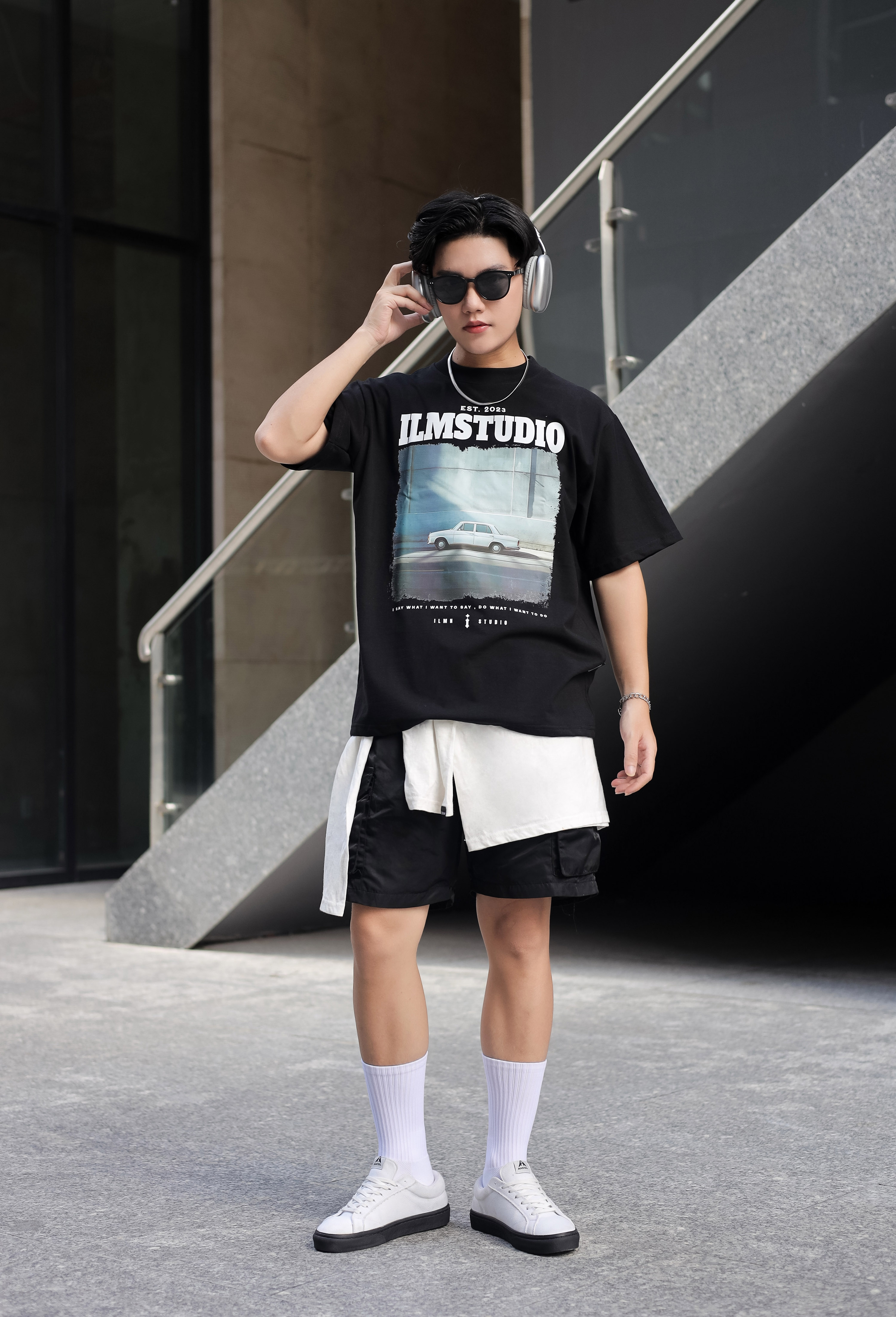 Áo thun nam nữ oversize ILM STUDIO hình in sắc nét chất liệu cotton ...