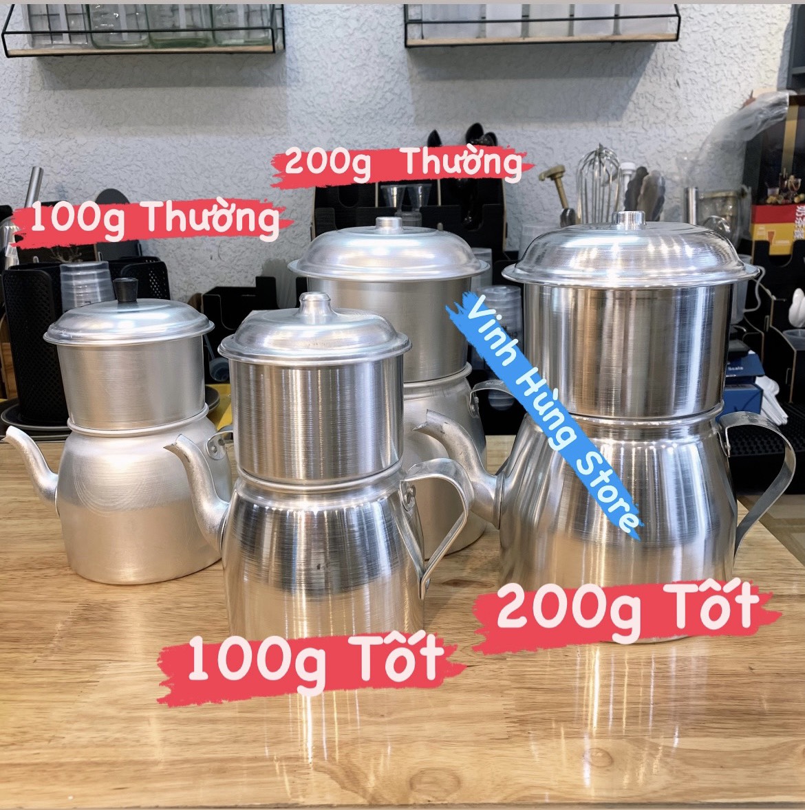 Phin cafe phin nhôm to phin pha cà phê 100gram - 200gram | Shopee Việt Nam