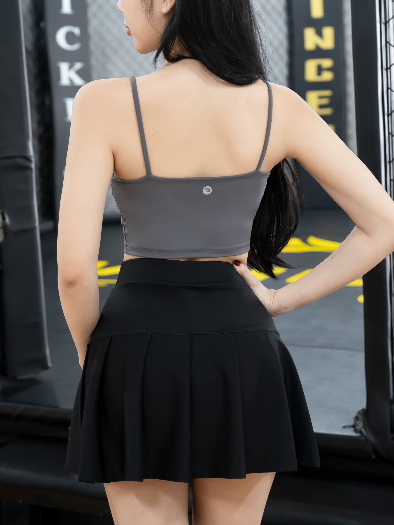 Áo bra croptop thể thao nữ hai dây Reeta basic form ôm có mút rời chất ...