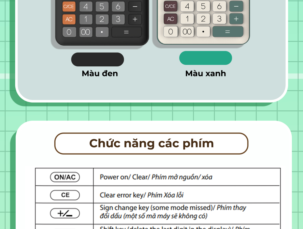 Máy tính văn phòng Thiên Long Flexio CAL-010|Chức năng tính thuế, sử dụng pin và năng lượng mặt ...