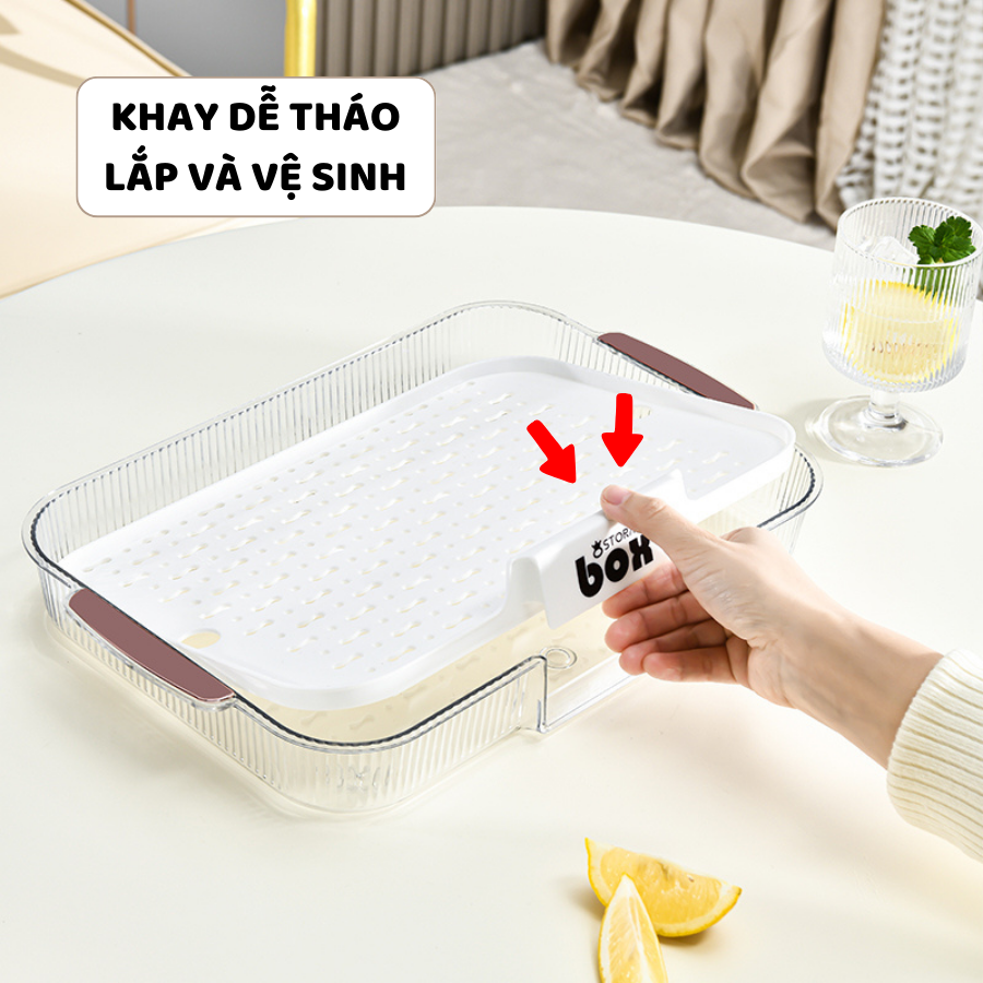 Khay Úp Ly Cốc ENODA HOME, Khay Trà Nhựa PP Hai Lớp Trong Suốt KhayN001 | Shopee Việt Nam