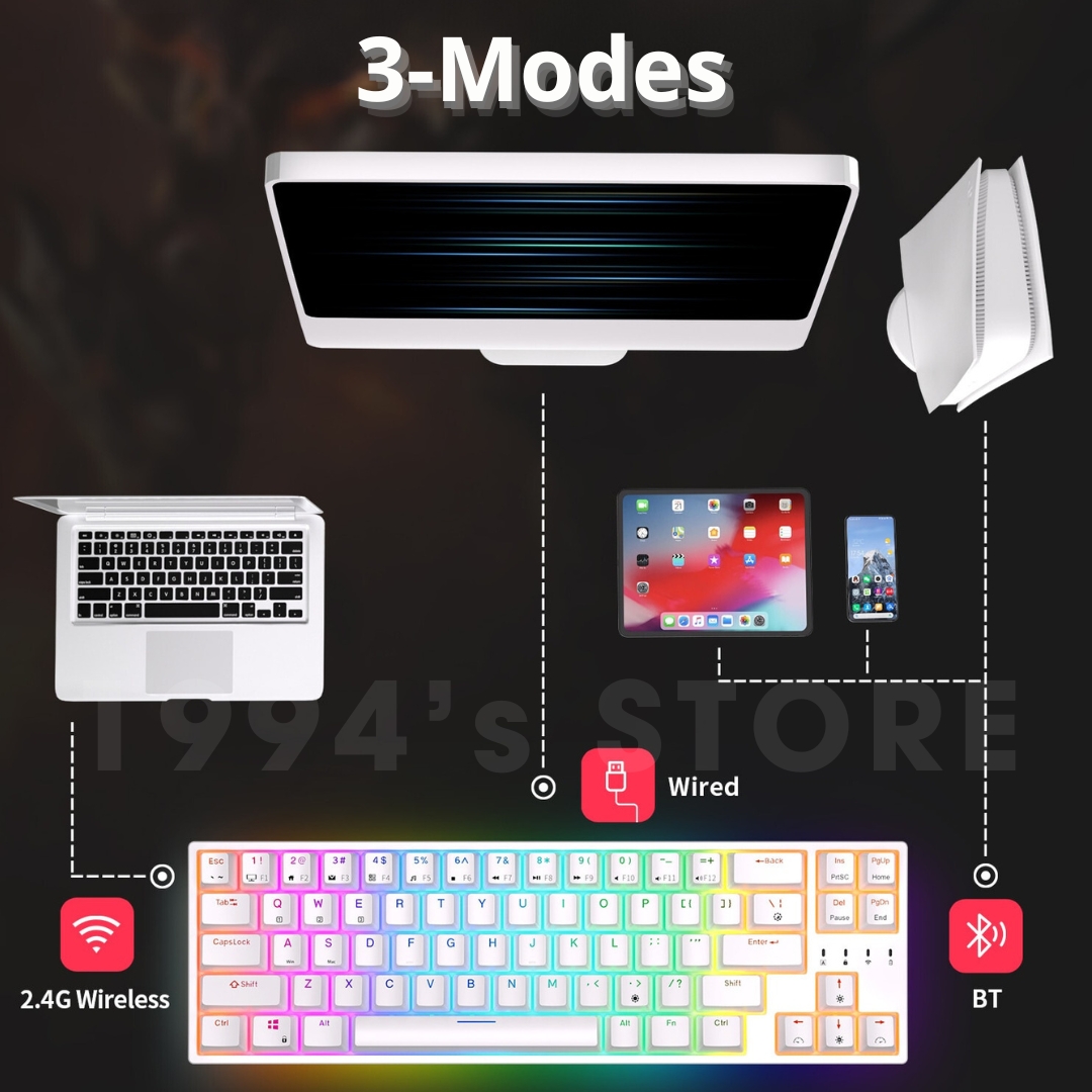 [SẴN] KIT Bàn phím cơ RK G68, RK871/RK68 Plus Led RGB - Bluetooth 5.1 ...