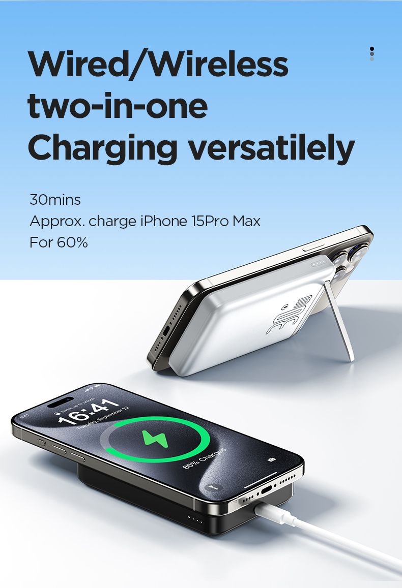 [Hỏa tốc] Sạc dự phòng PISEN QUICK MagiPi PowerMag Qi2 30W 2-in-1 - Model: TP-D101 (GLB) | Chuẩn ...