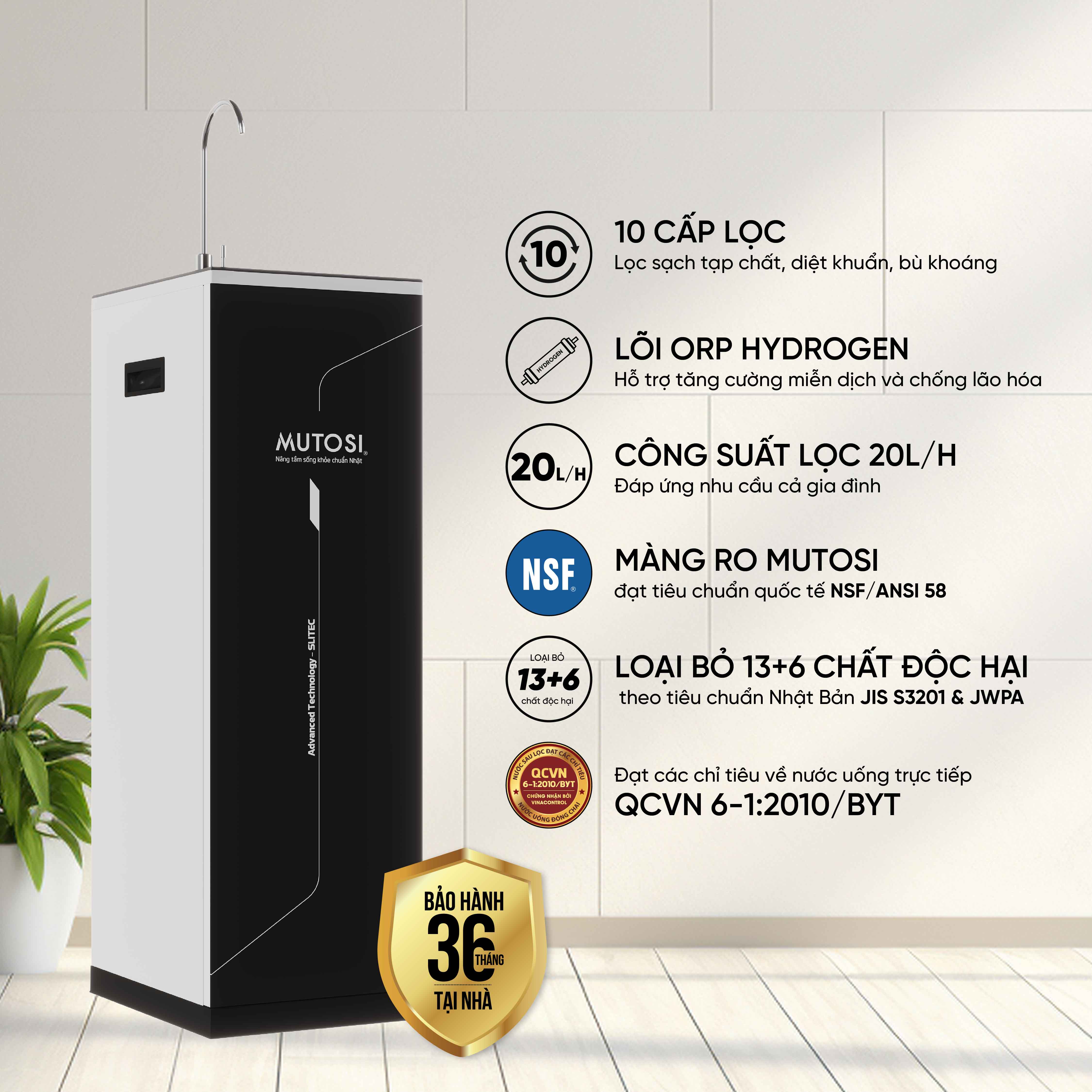 Máy Lọc Nước 10 Lõi Mutosi MP-S1001. Miễn Phí Lắp Đặt, Bảo Hành 36 ...