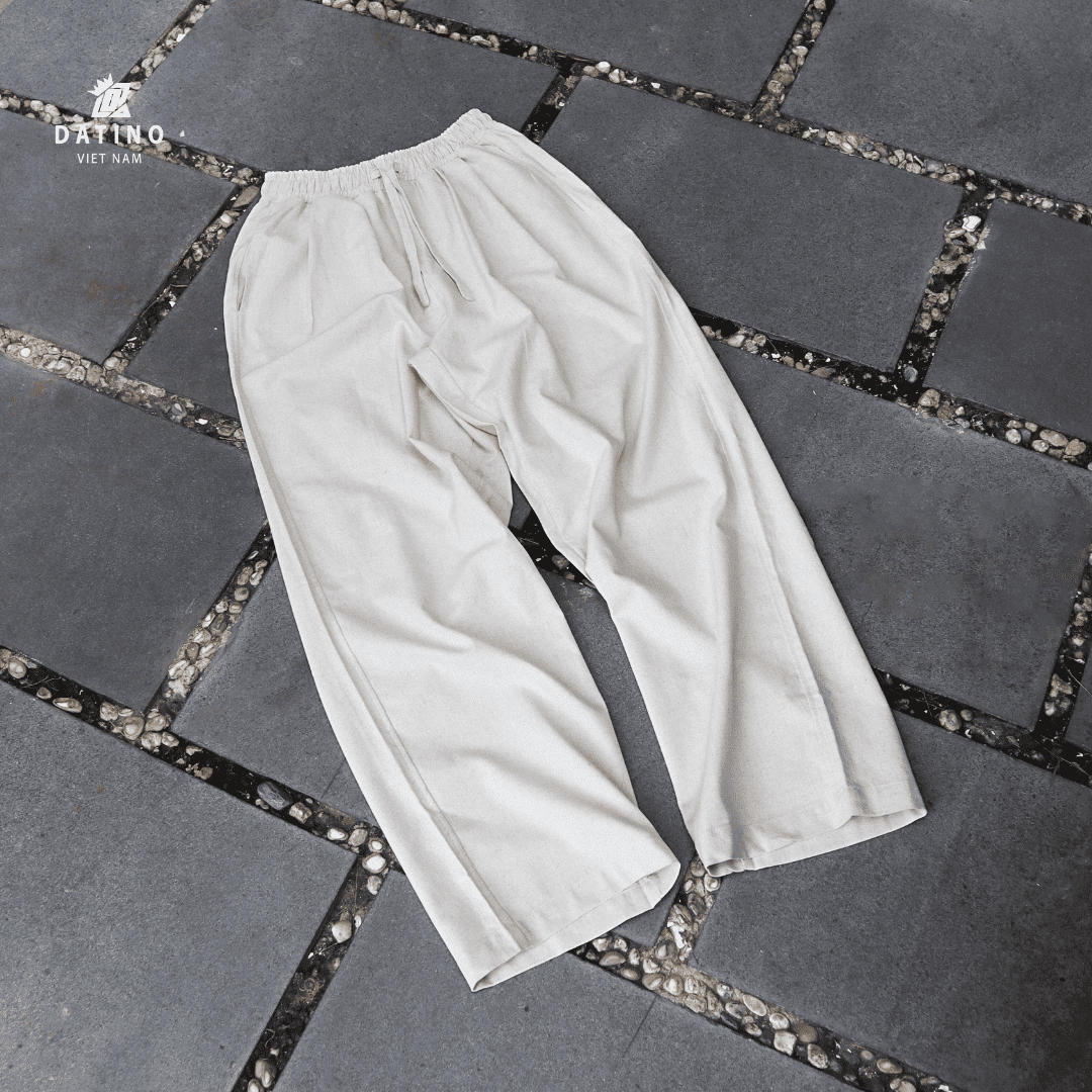 Quần linen suông ống rộng DATINO chất liệu linen dày form ống rộng lưng ...