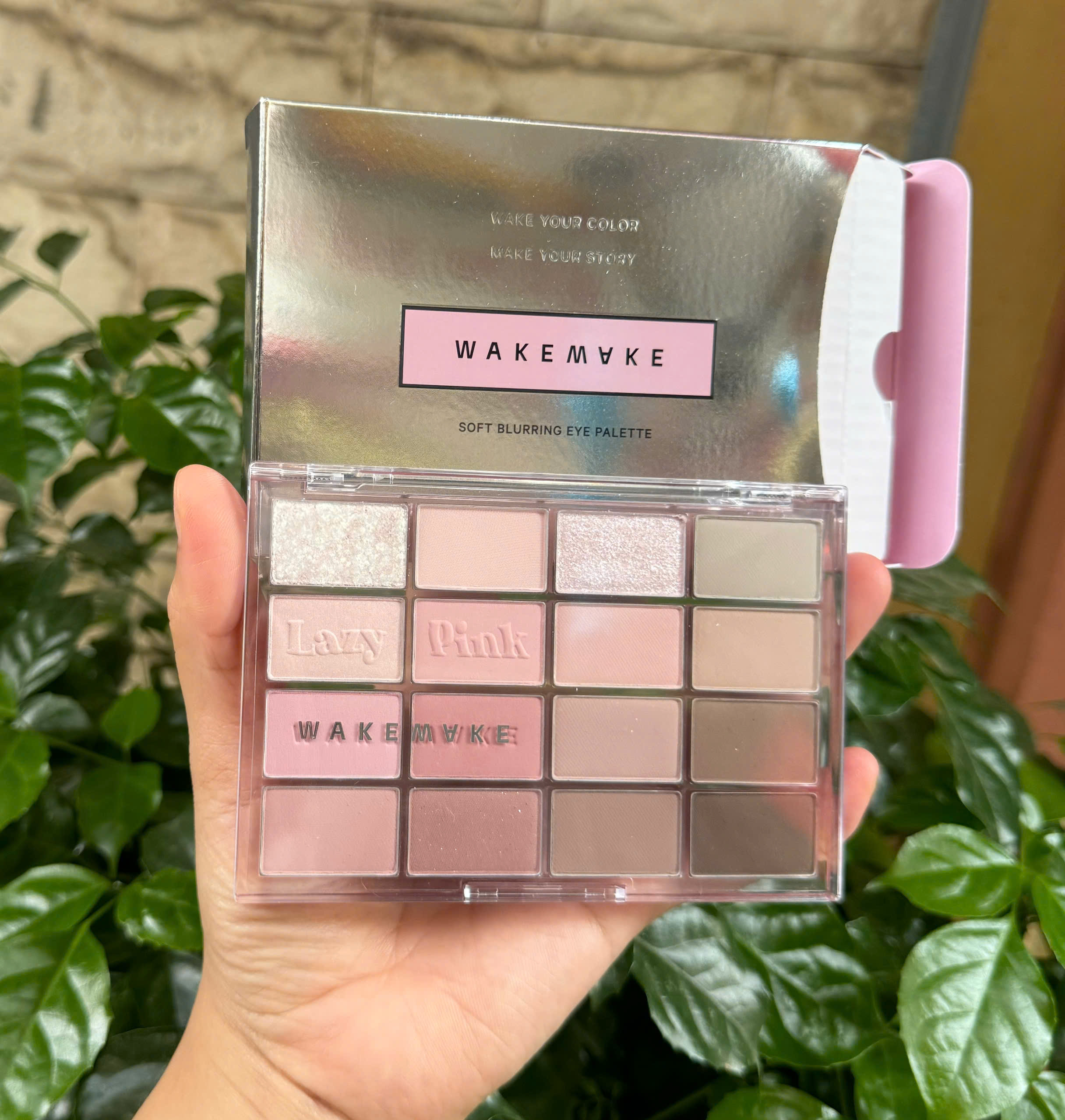 Bảng Phấn Mắt Wakemake 10 Lazy pink 16 Ô Wake Make Soft Blurring Eye Palette 14g Đủ Màu | Shopee ...