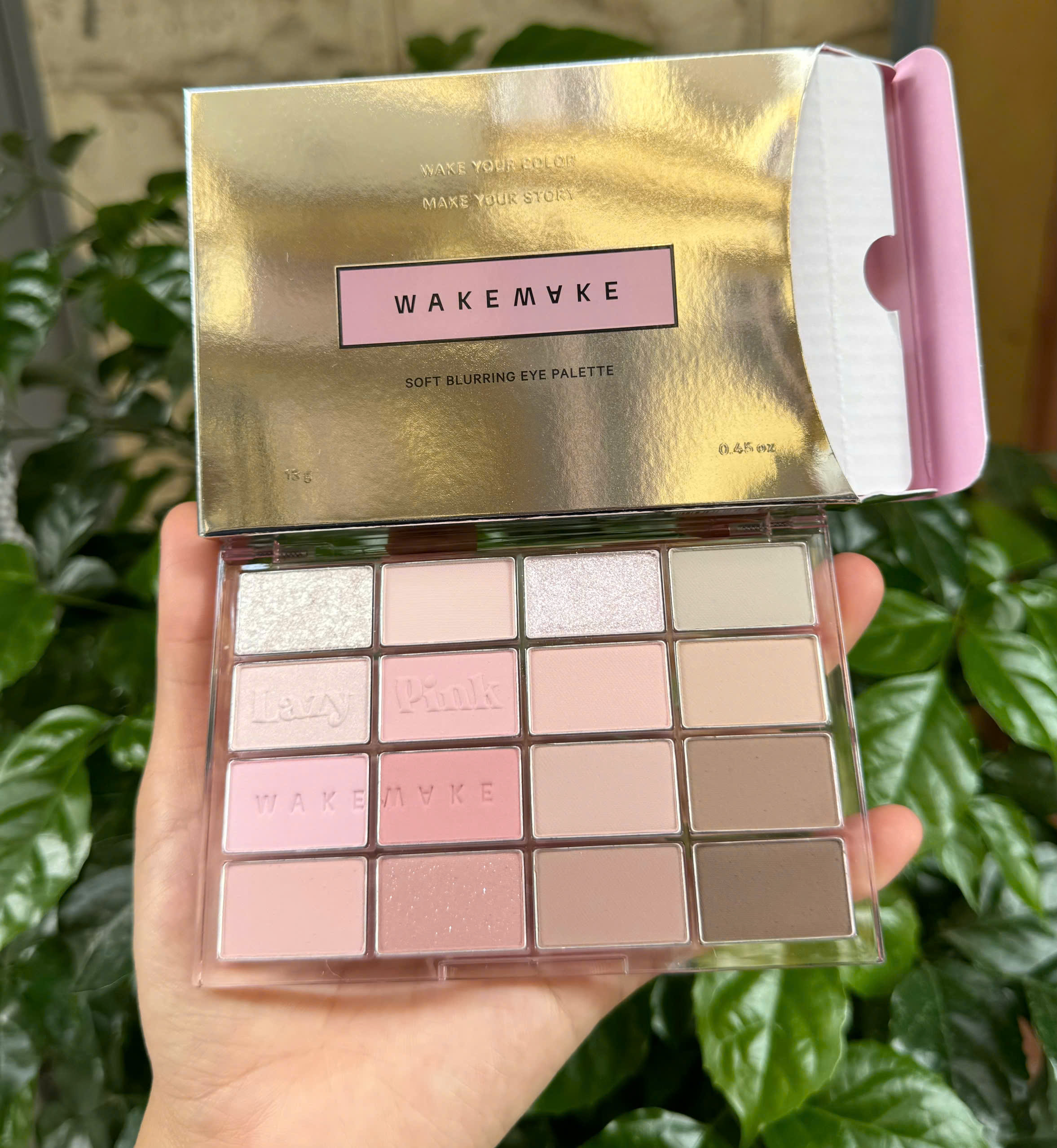 Bảng Phấn Mắt Wakemake 10 Lazy pink 16 Ô Wake Make Soft Blurring Eye Palette 14g Đủ Màu | Shopee ...