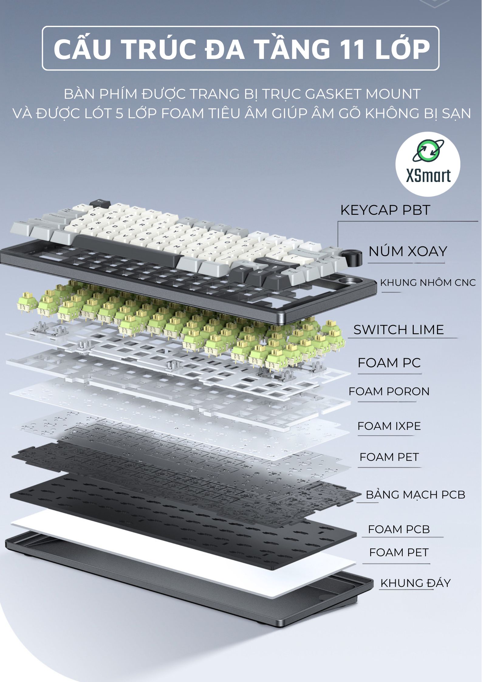 Bàn Phím Cơ Bluetooth Full Case Nhôm CNC Dark Alien R83 Led RGB 3 Mode ...