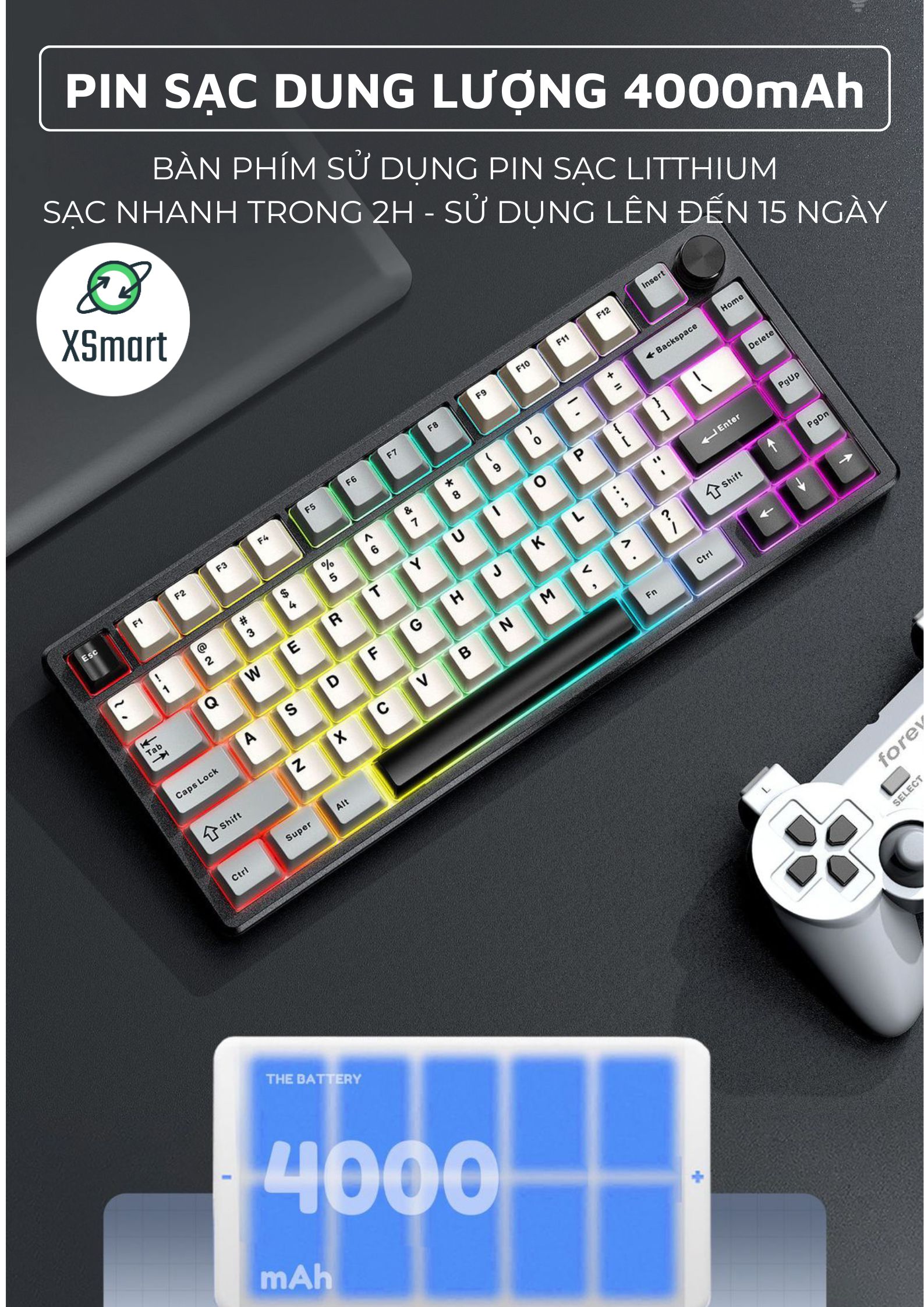 Bàn Phím Cơ Bluetooth Full Case Nhôm CNC Dark Alien R83 Led RGB 3 Mode ...