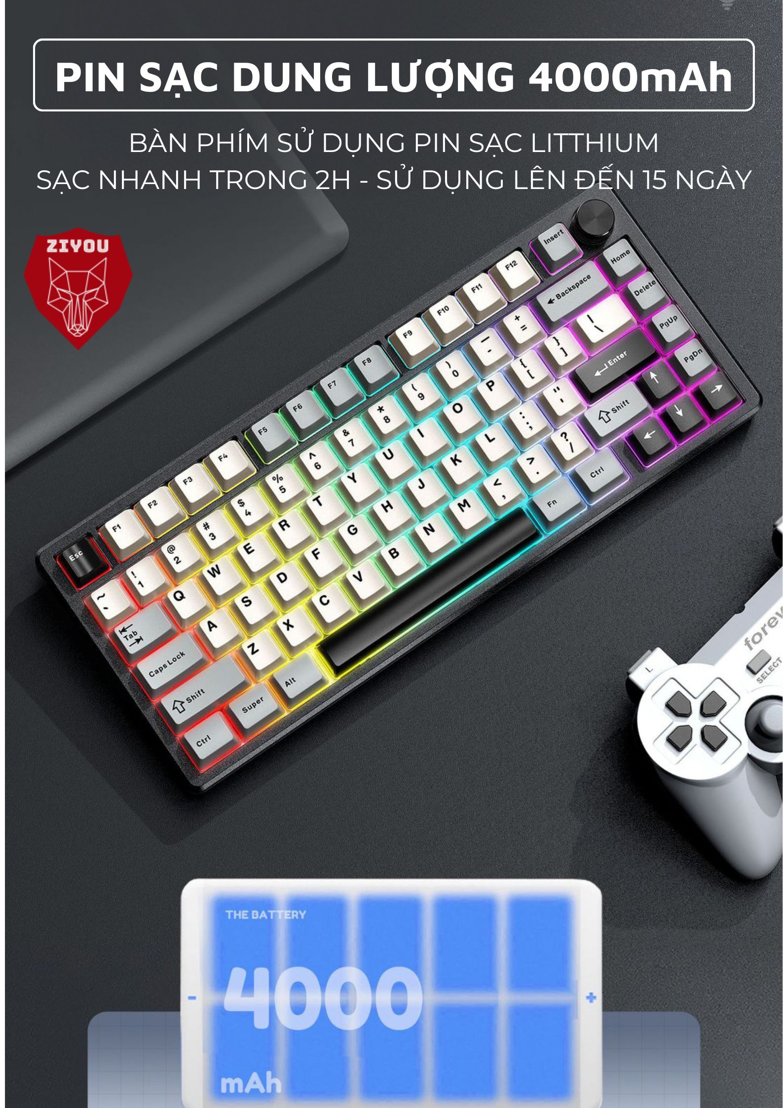 Bàn Phím Cơ Bluetooth Không Dây Ziyou Dark Alien R83 Case Full Nhôm Cao ...