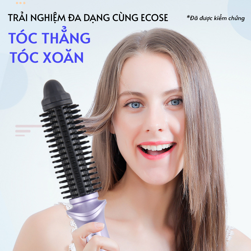 Lược tạo kiểu tóc ECOSE làm phồng chân tóc, trải tóc chữ c, máy uốn tóc cao cấp đa năng | Shopee ...