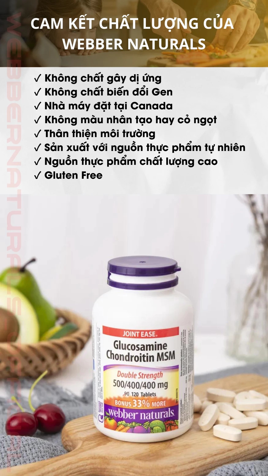 Viên Uống Xương Sụn Khớp Webber Naturals Glucosamine Chondroitin MSM (120 Viên) ONFIT | Shopee ...
