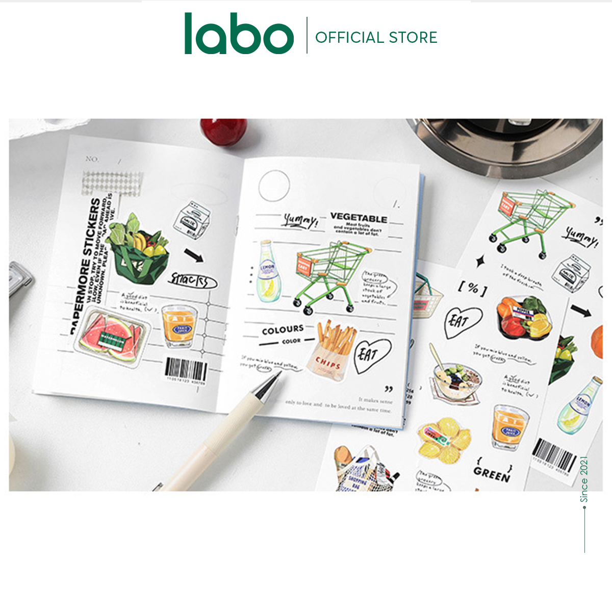 Sticker Paper More Phong Cách Hàn Quốc, Bộ Miếng Dán Trang Trí Bullet Journal | Shopee Việt Nam