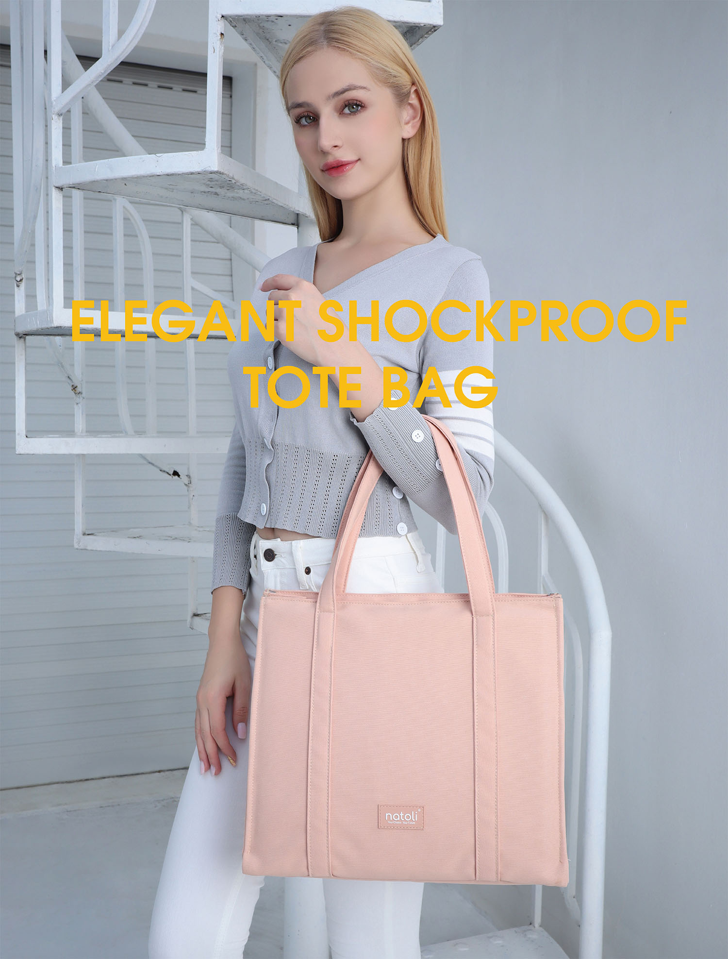 Túi tote nữ NATOLI, đựng laptop, đeo vai cao cấp BST Elegant Shockproof Tote Bag T17 | Shopee ...